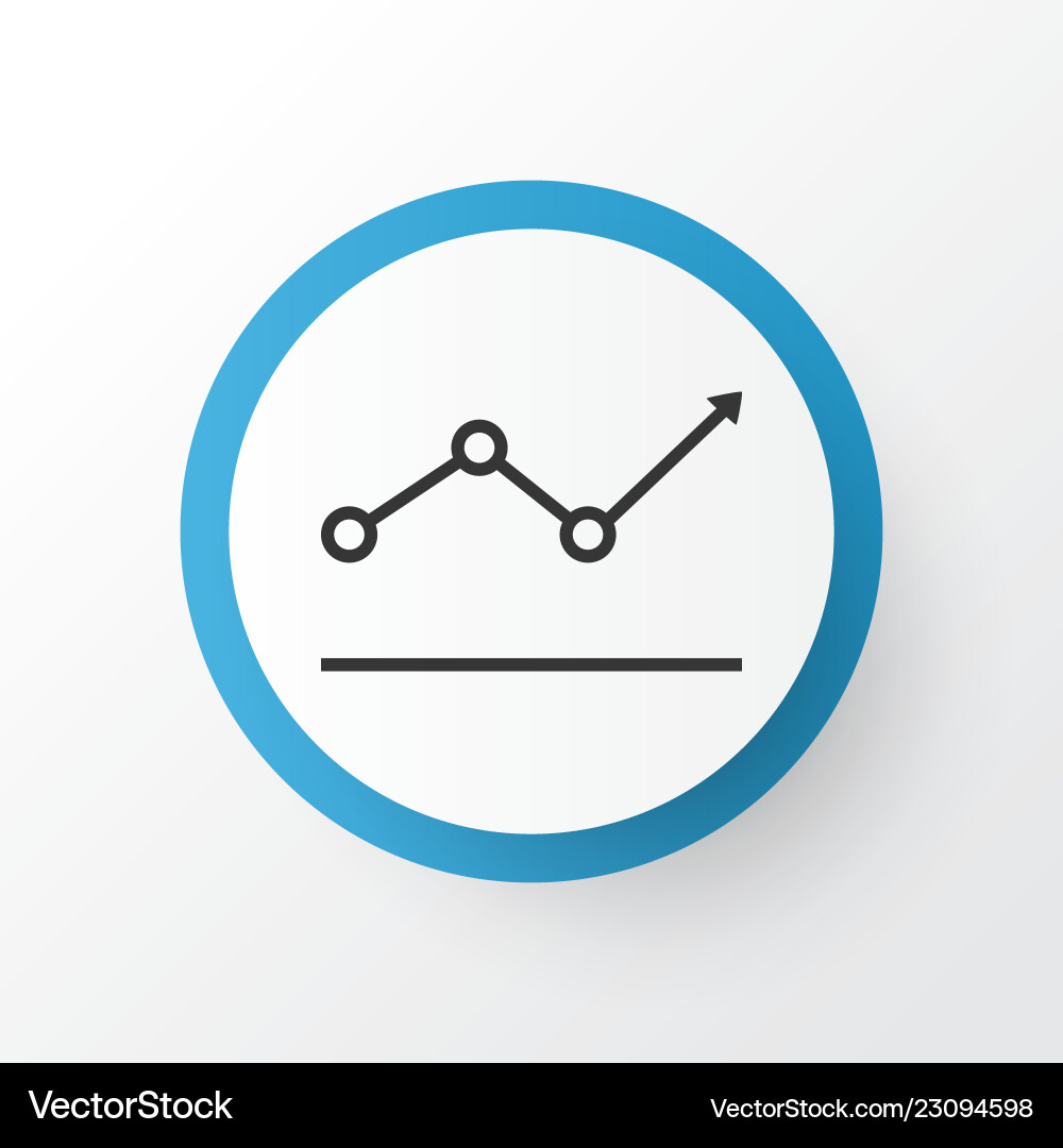 Growth point arrow icon symbol premium quality Vector Image