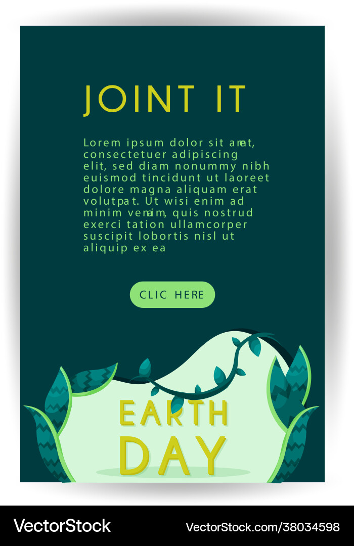 Isolated earth day join Royalty Free Vector Image