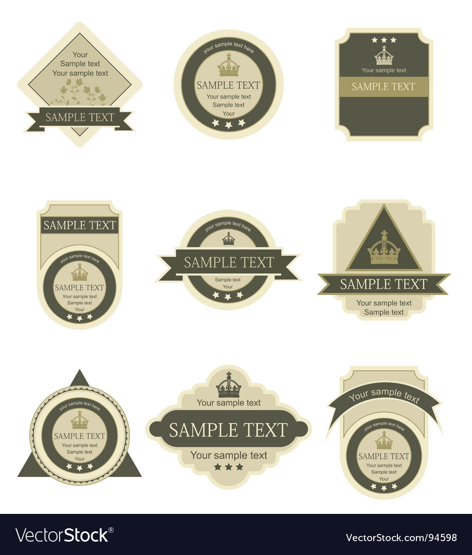Labels Royalty Free Vector Image - VectorStock Labels Royalty Free Vector Image - VectorStock