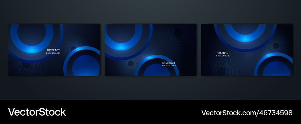 Set of modern realistic blue with shadow abstract Vector Image