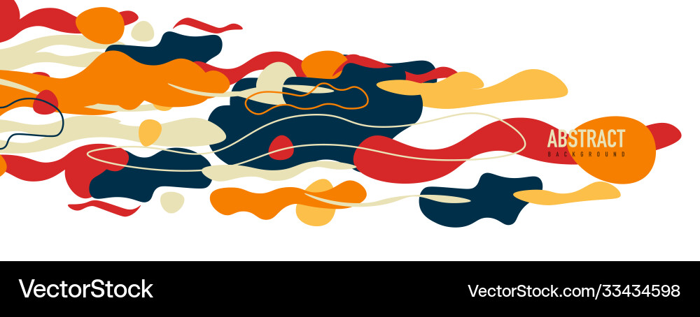 Trendy liquid style shapes abstract design Vector Image