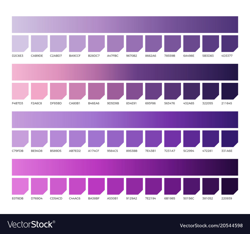 Ultra Violet Pantone Color Swatches Colors Vector Image