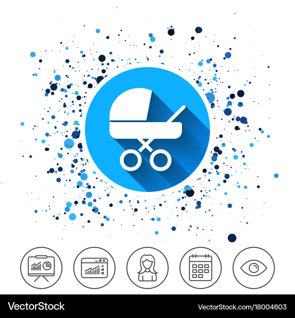 Baby pram stroller sign icon buggy symbol Vector Image