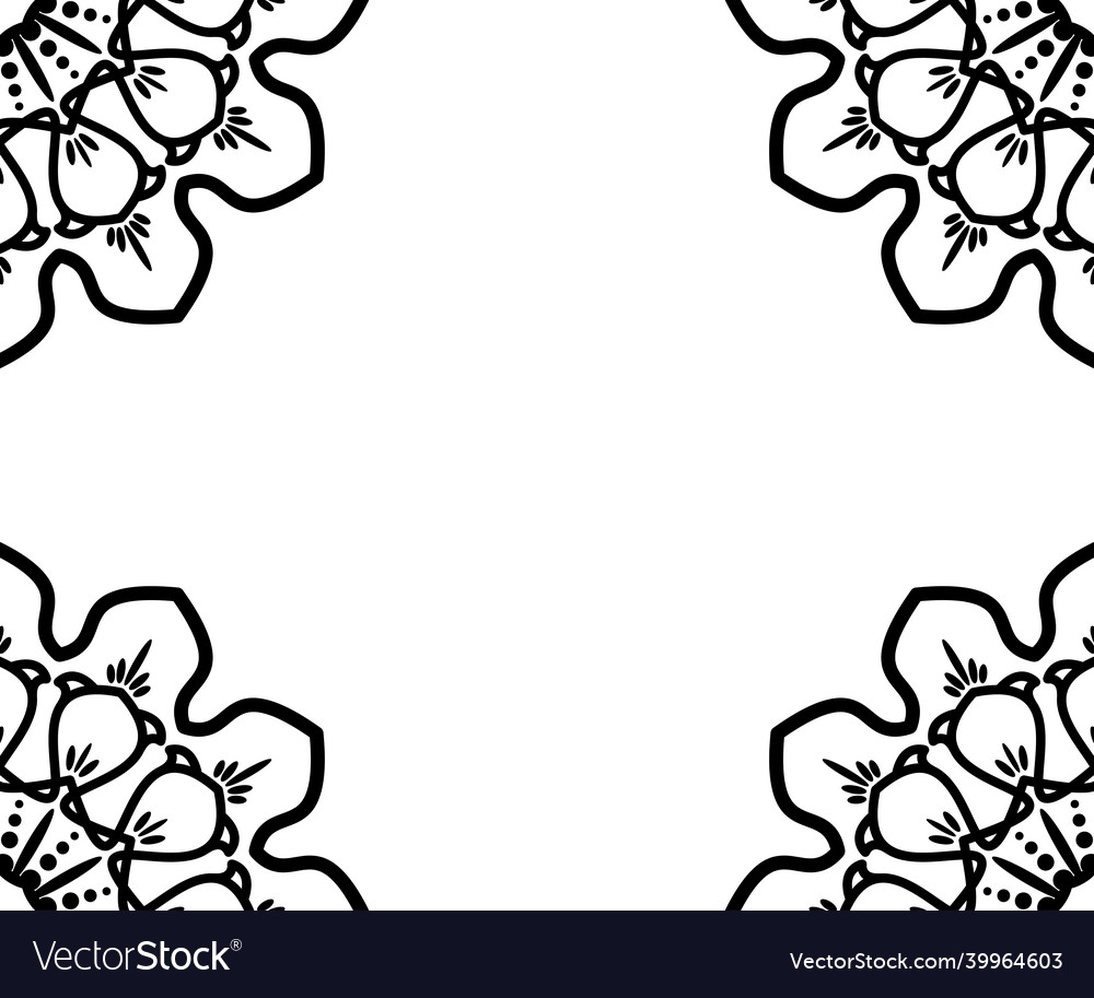Corner frame pattern Royalty Free Vector Image