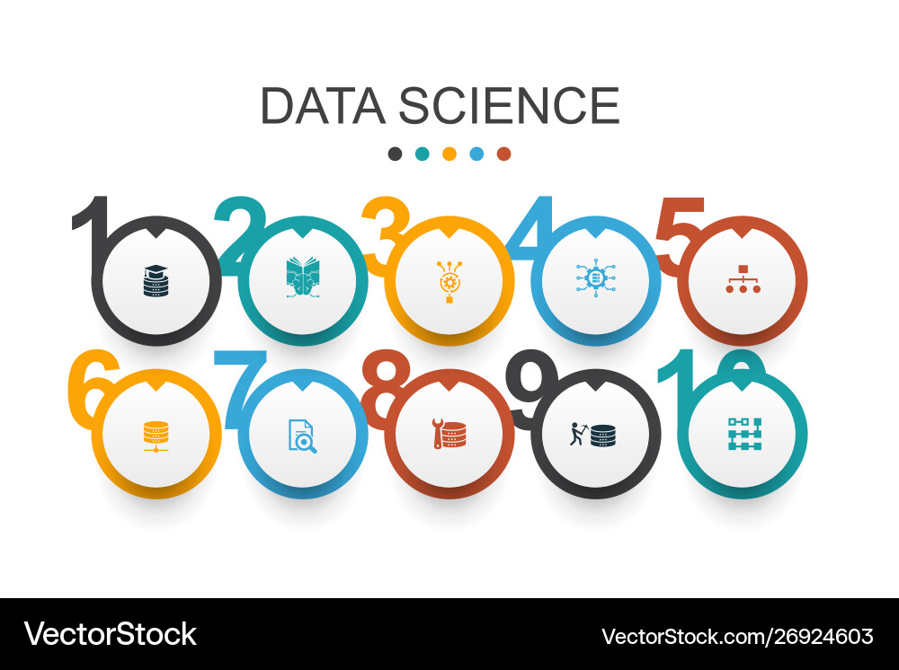 Data Science Icon Set - Machine Learning Vector Image