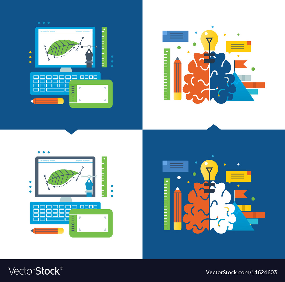 Graphic design creativity creative thinking Vector Image