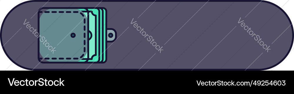 Grey slider switch with open money wallet symbol Vector Image