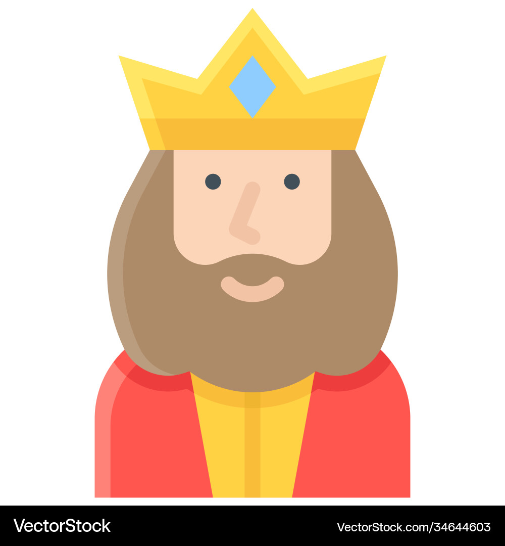 King costume icon halloween party Royalty Free Vector Image