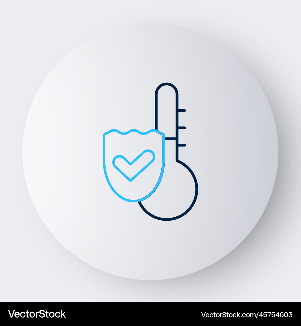 Line meteorology thermometer measuring icon Vector Image