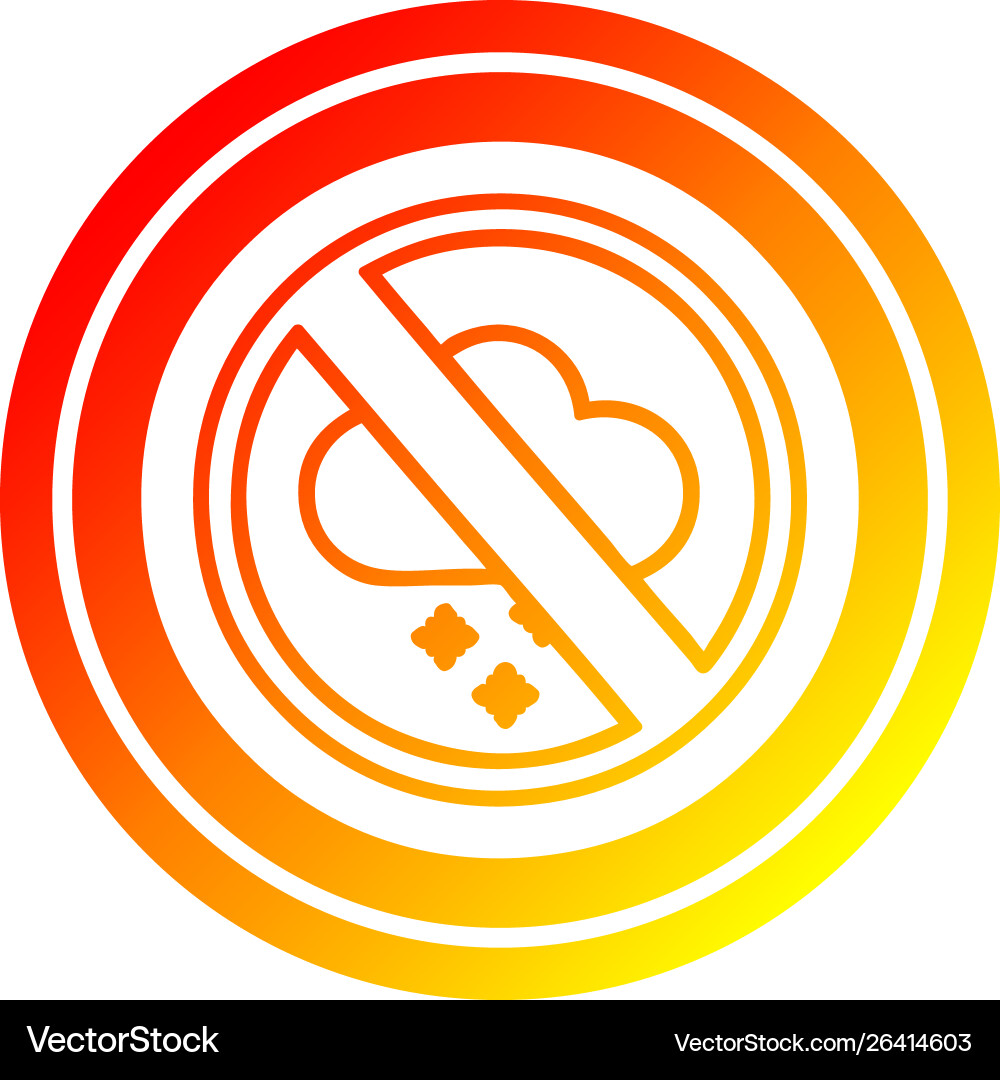 No hot weather circular in hot gradient spectrum Vector Image