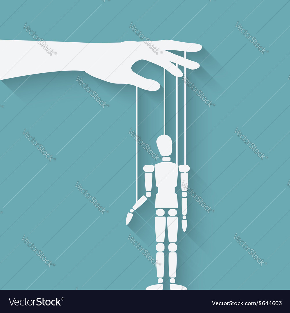 Puppet String Control Royalty Free Vector Image