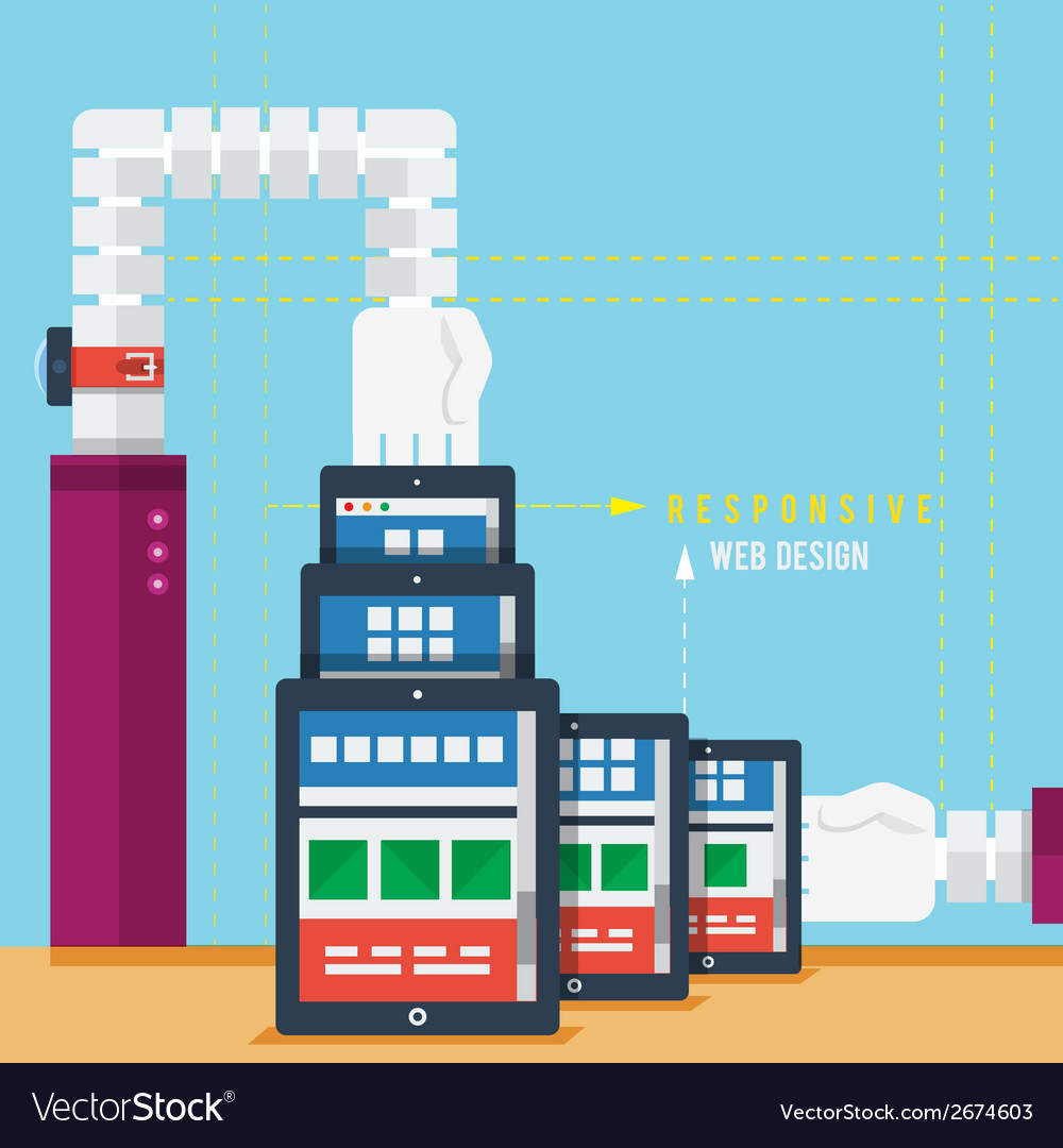 Responsive web design concept Royalty Free Vector Image