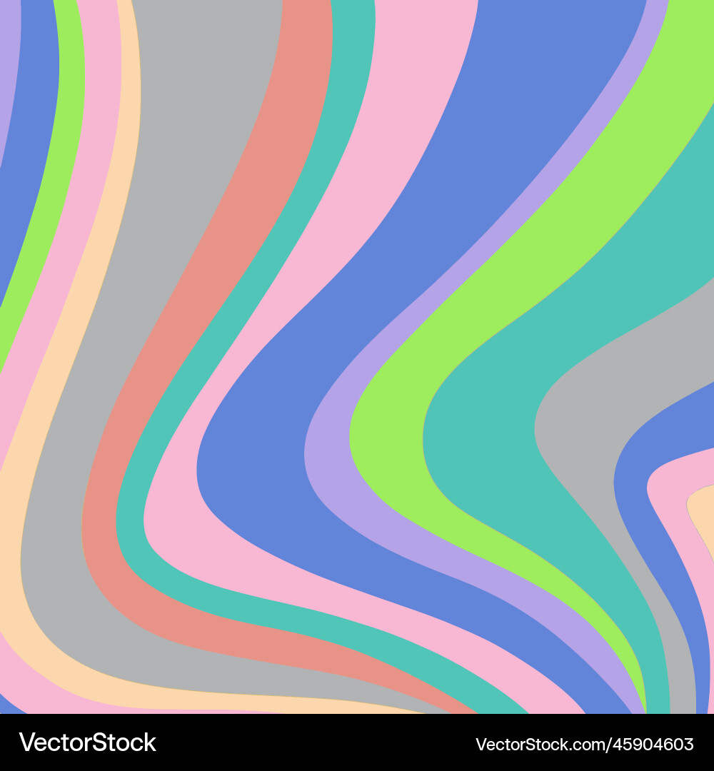 Retro 60s colorful swirls design Royalty Free Vector Image