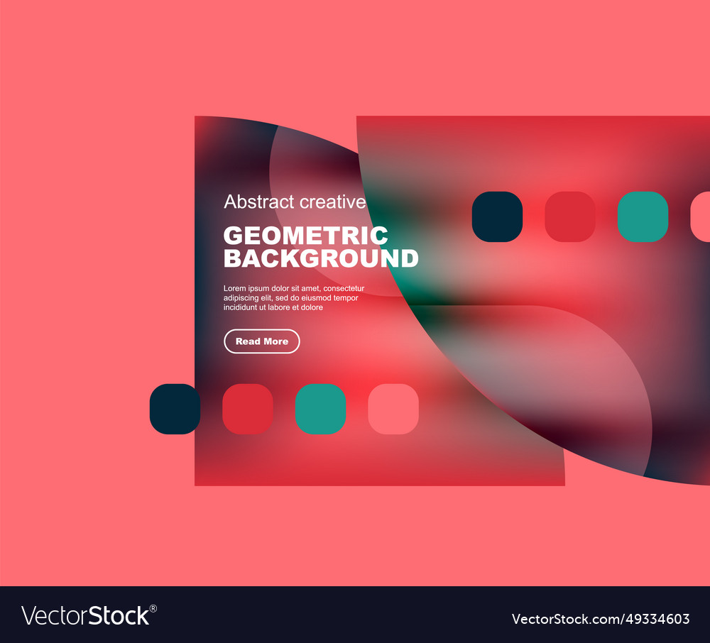 Round triangle and square composition Royalty Free Vector