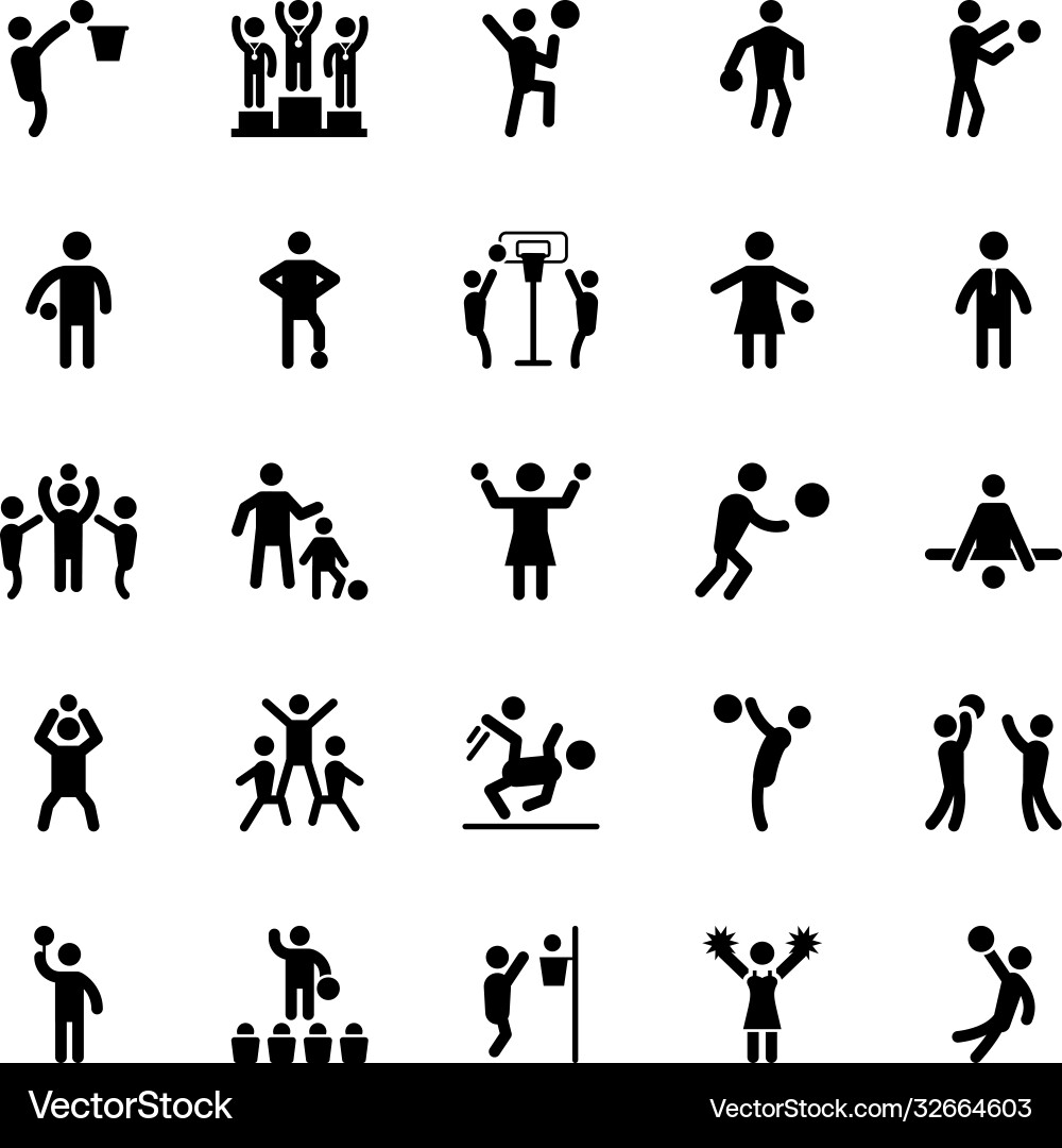 Sports pictograms pack Royalty Free Vector Image