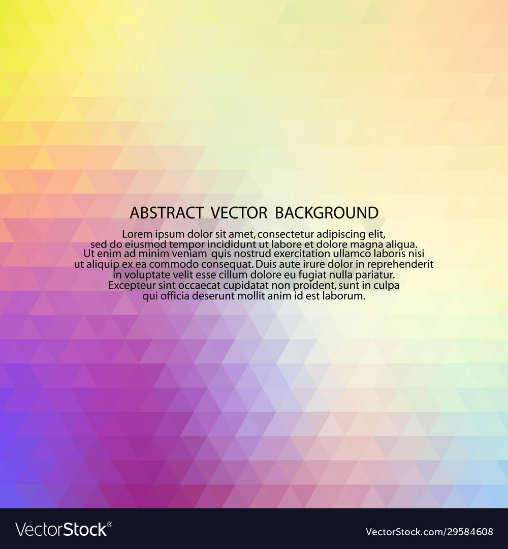 Colored triangular background layout Royalty Free Vector