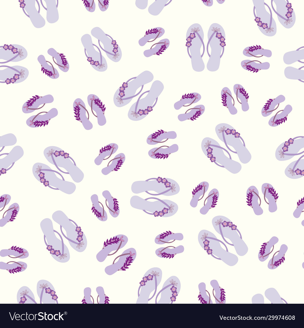 Flip flop shoe on seamless pattern Royalty Free Vector Image