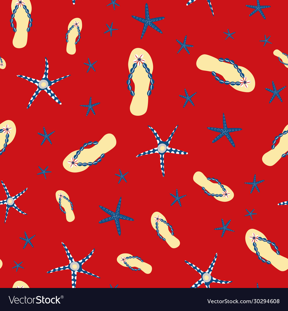 Flip flop shoe seamless pattern background Vector Image