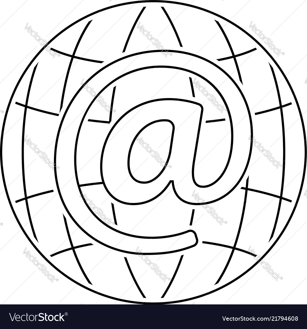 Global e-mail icon Royalty Free Vector Image - VectorStock