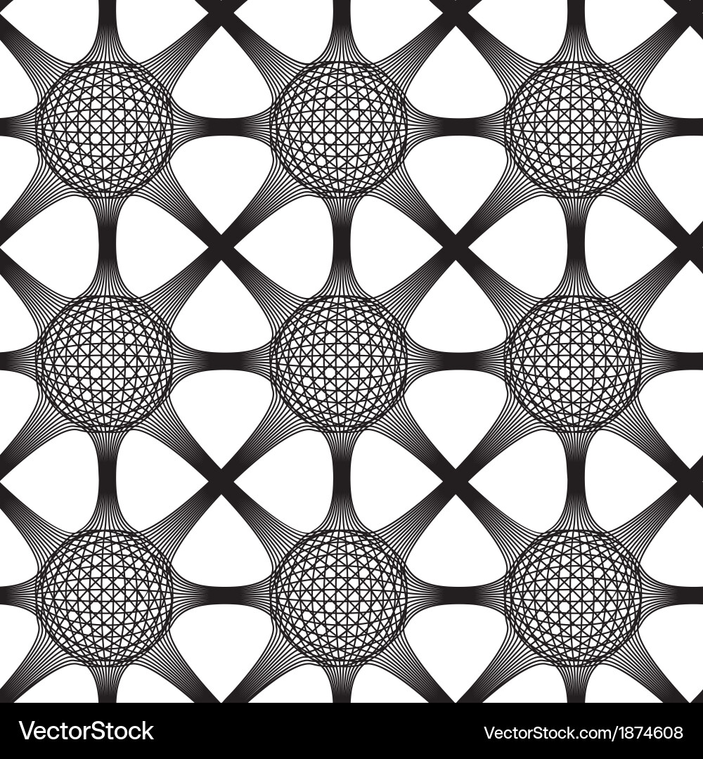 Sphere globes abstract seamless pattern Royalty Free Vector