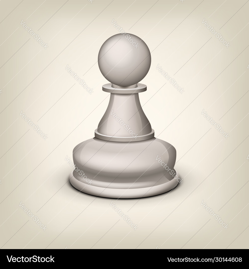 White pawn Royalty Free Vector Image - VectorStock