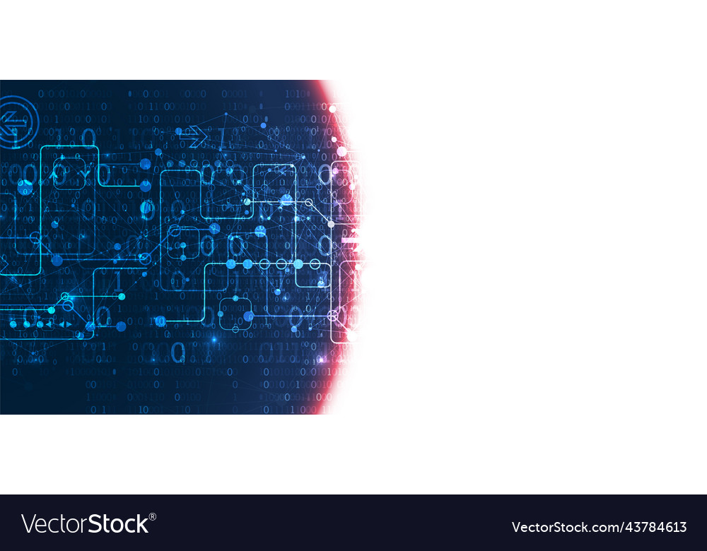 Abstract technology concept with binary code Vector Image