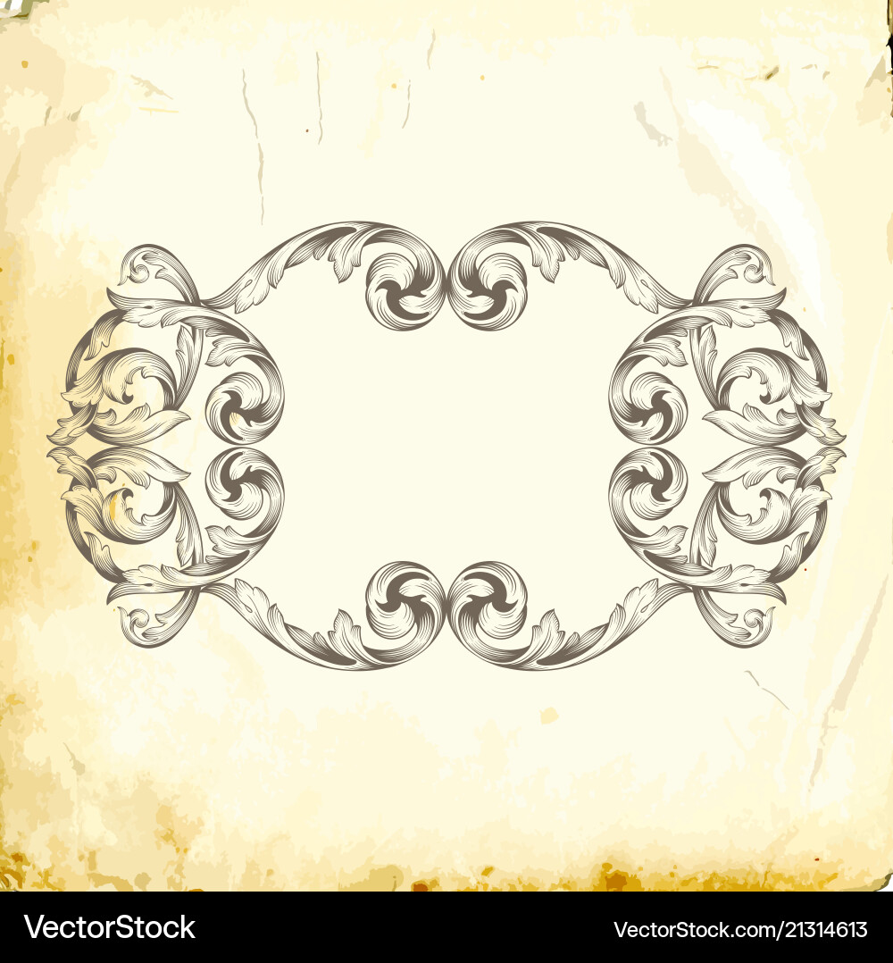 Baroque of vintage elements for design Royalty Free Vector