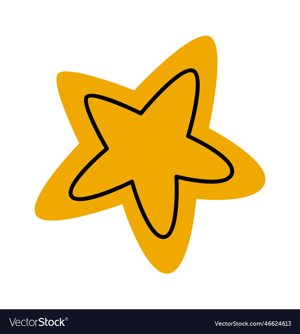 Hand drawn star Royalty Free Vector Image - VectorStock