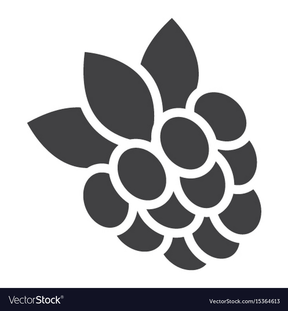 Raspberry solid icon fruit and diet Royalty Free Vector