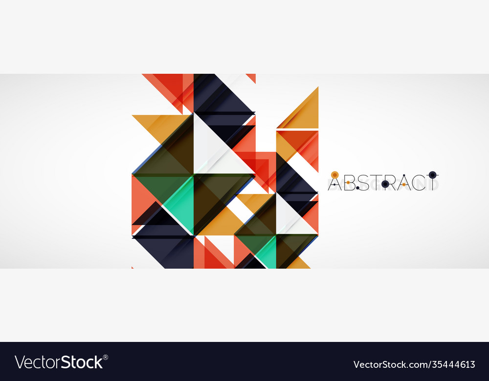 Set triangle geometric backgrounds Royalty Free Vector Image