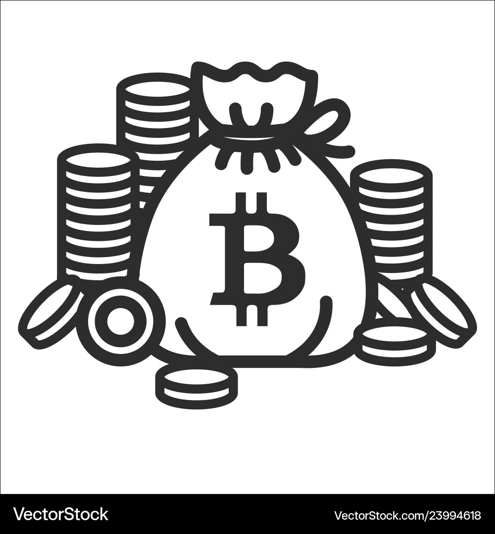 Concept of miner bitcoin Royalty Free Vector Image
