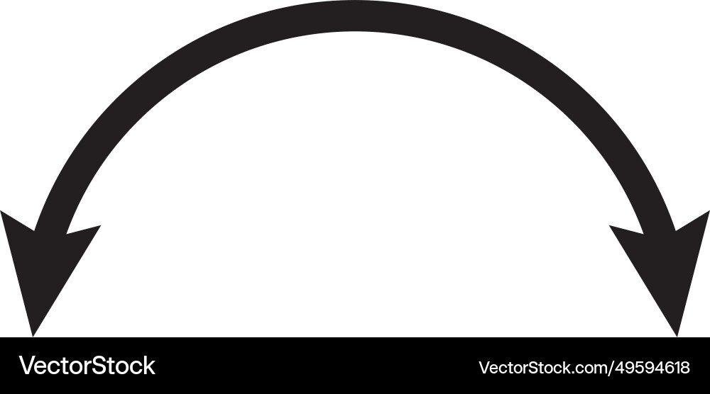 Dual semi circle arrow icon isolated on white Vector Image