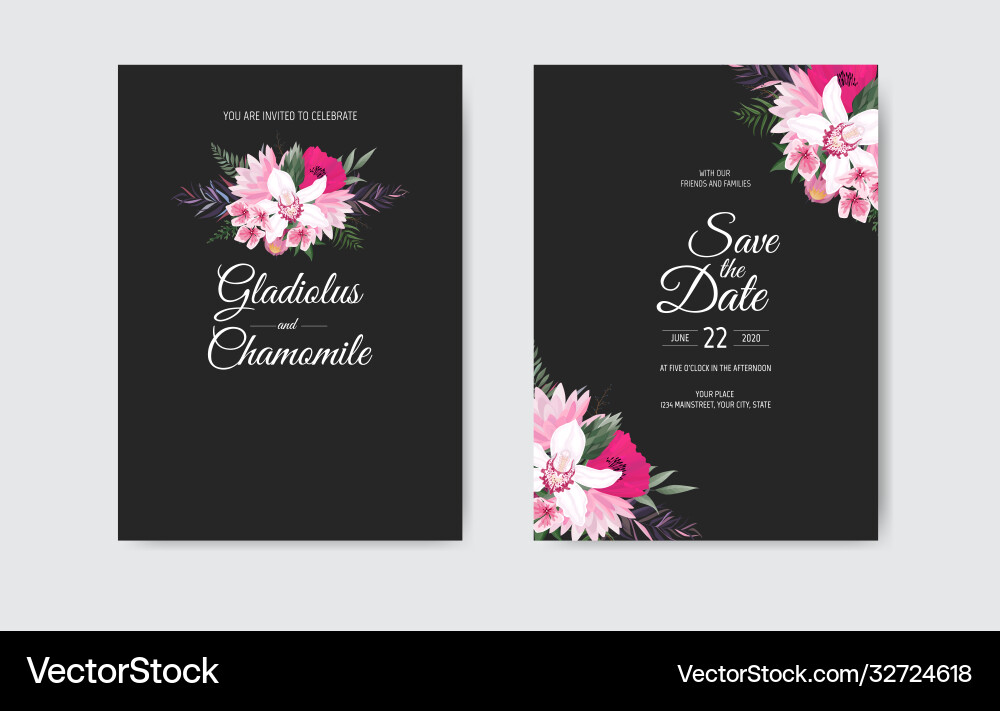 Floral design card greeting postcard Royalty Free Vector