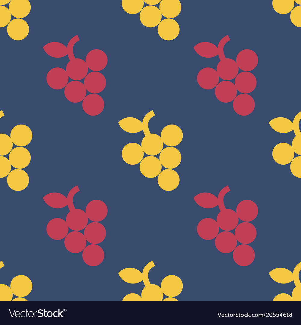 Grape simple seamless pattern Royalty Free Vector Image