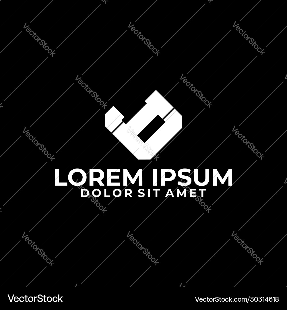 Initial letter jd logo template with sporty icon Vector Image