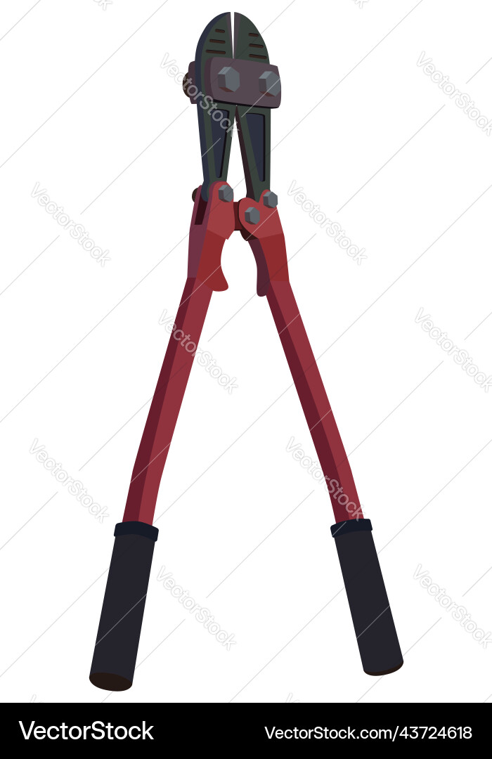 Manual bolt cutter or reinforcing wire cutters Vector Image