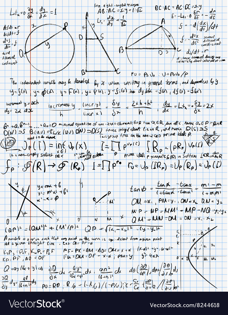 Maths background Royalty Free Vector Image - VectorStock