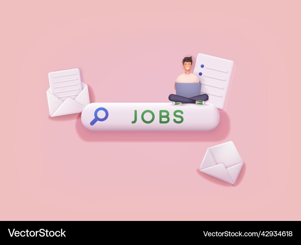 Search job concept searching Royalty Free Vector Image