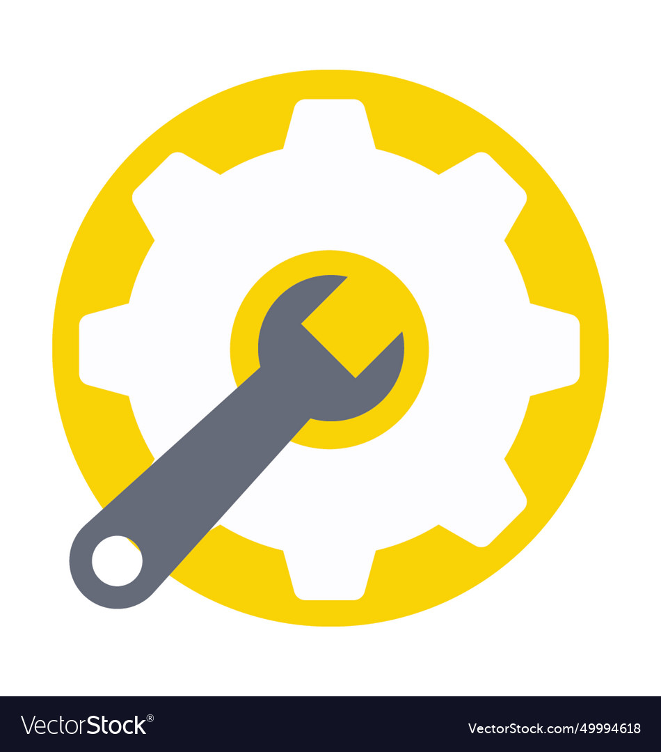 Setting tools flat icon Royalty Free Vector Image