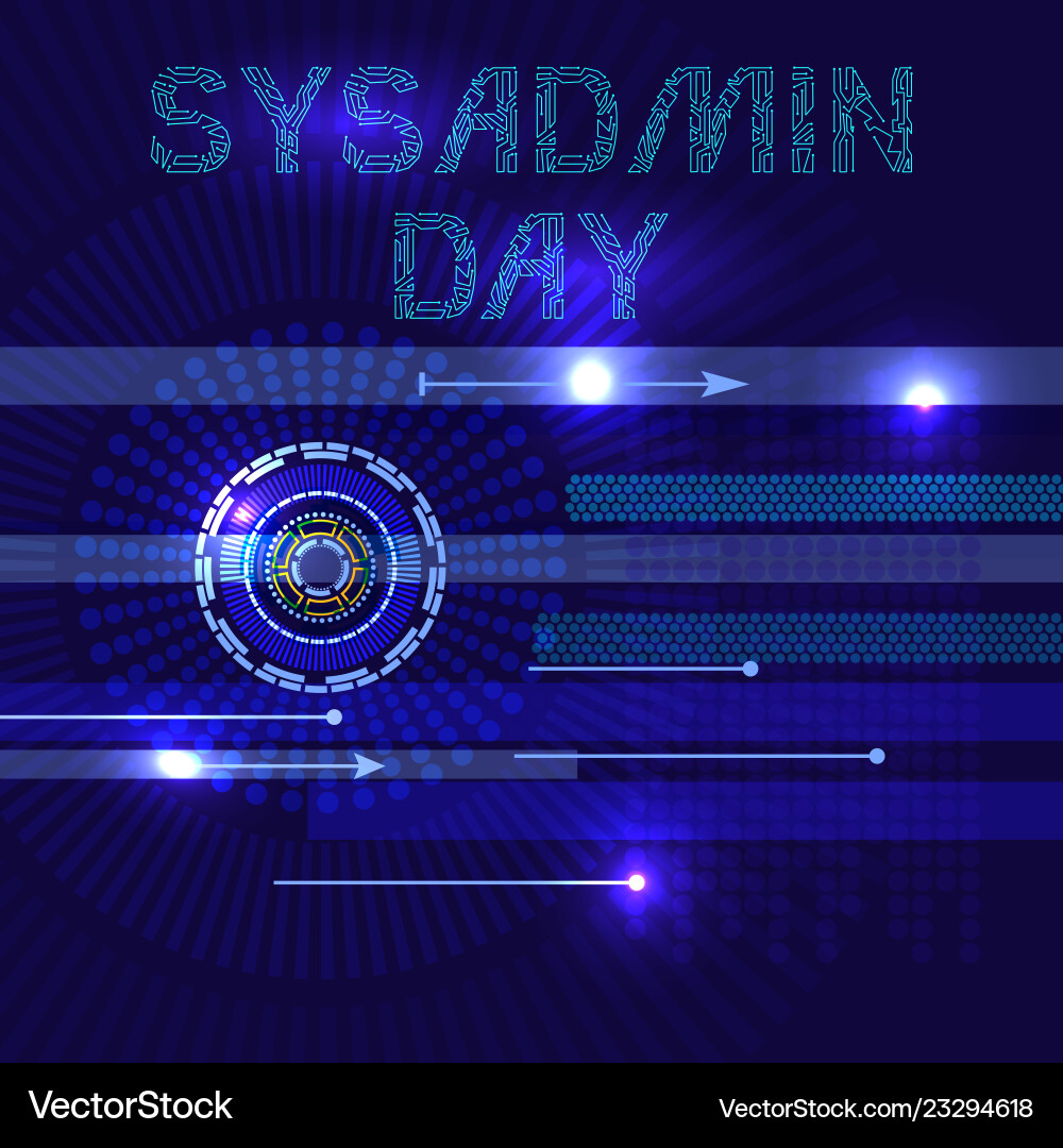 System administrator day 28 july the slang name Vector Image