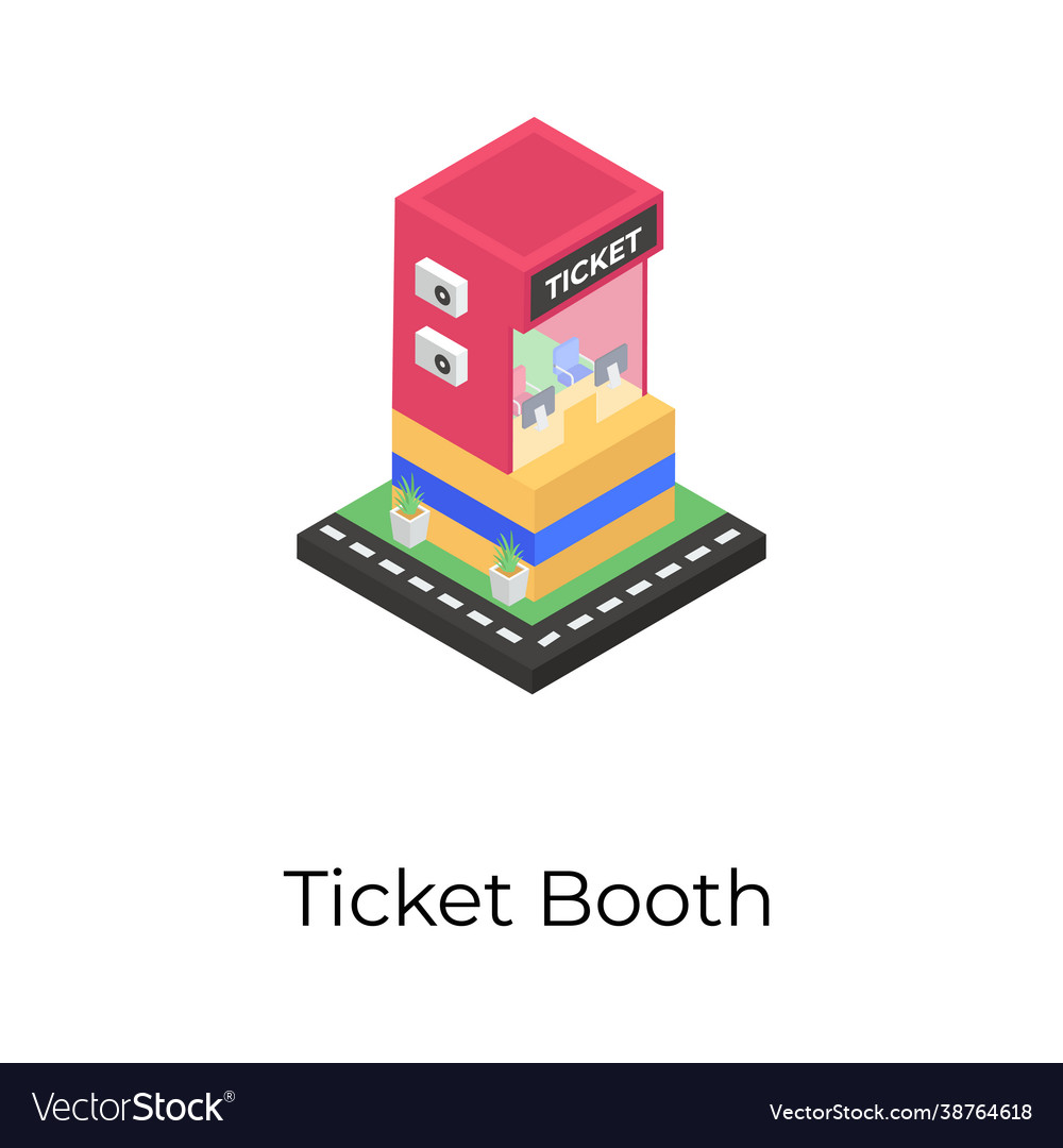 Ticket booth Royalty Free Vector Image - VectorStock