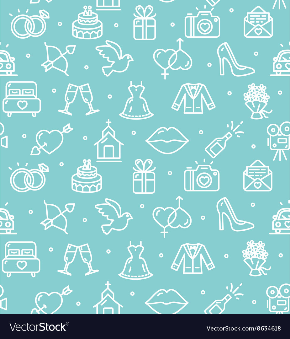 Wedding background pattern Royalty Free Vector Image