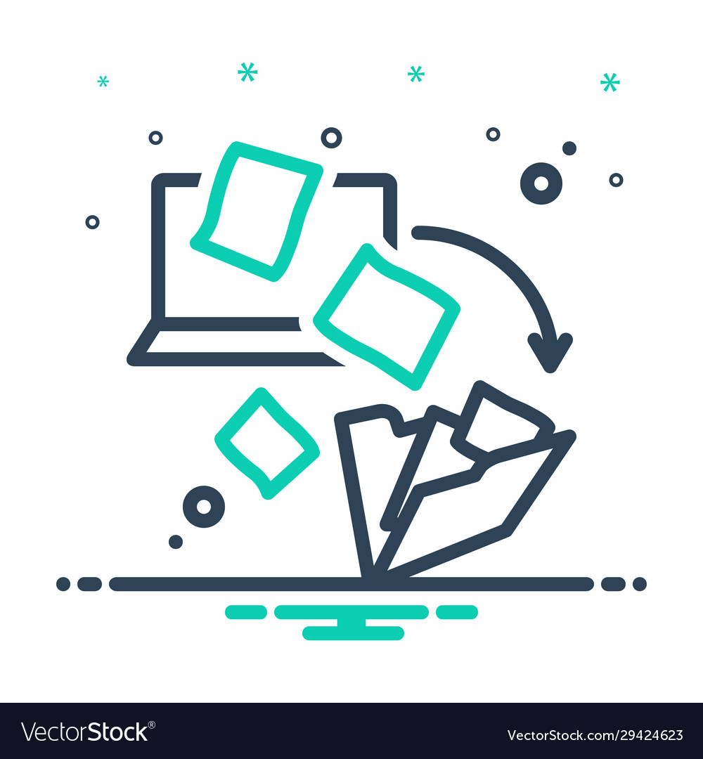 Dematerialization Royalty Free Vector Image - VectorStock