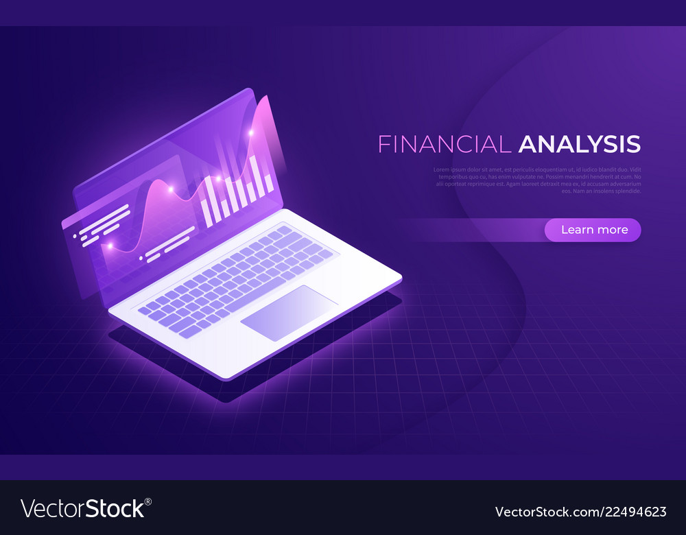 Financial analysis analytics data business Vector Image