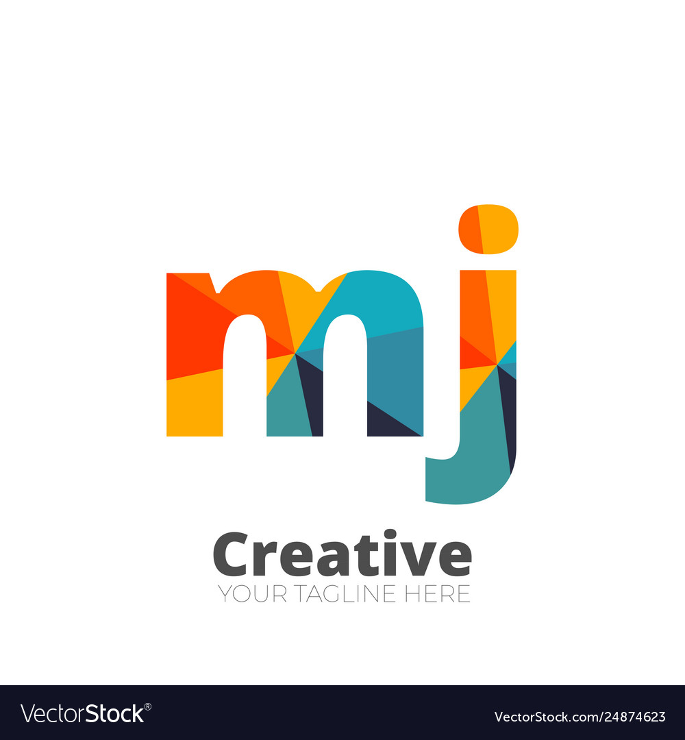 Initial letter rounded design logo - elements Vector Image