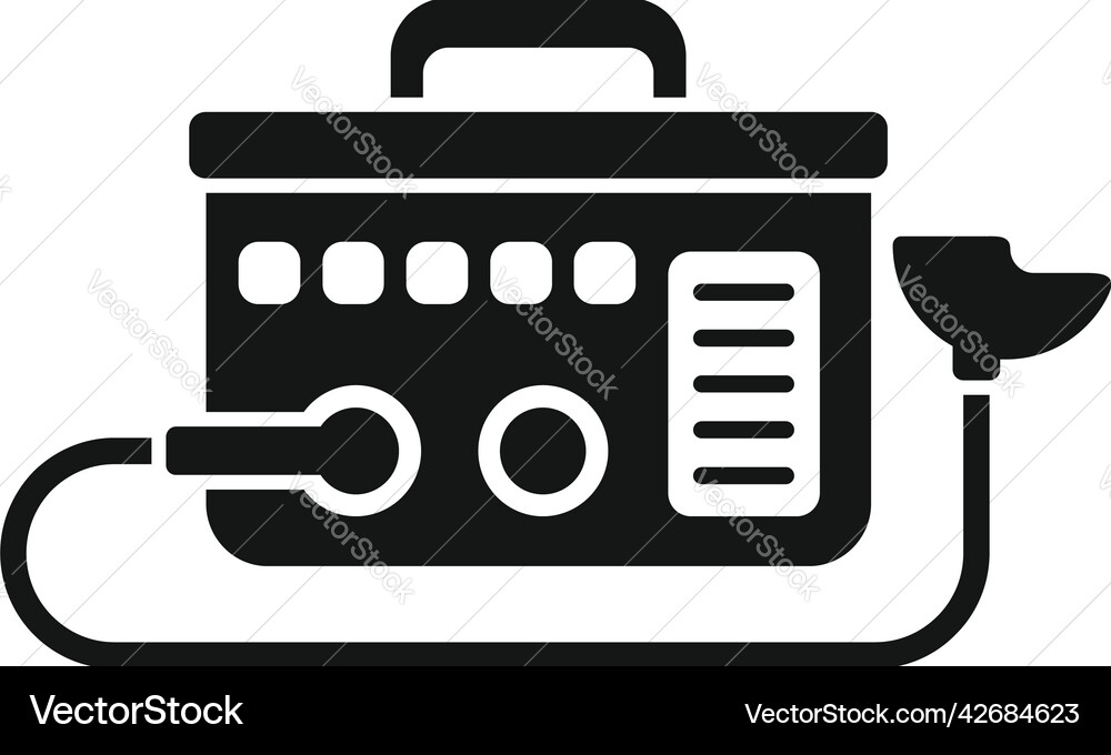 Medical machine icon simple respiratory Royalty Free Vector
