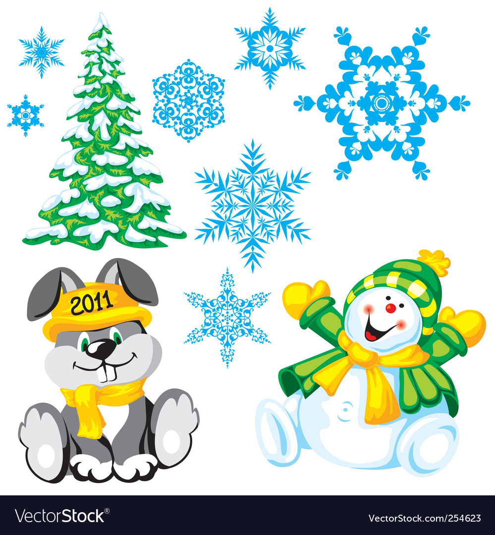 New year design elements Royalty Free Vector Image