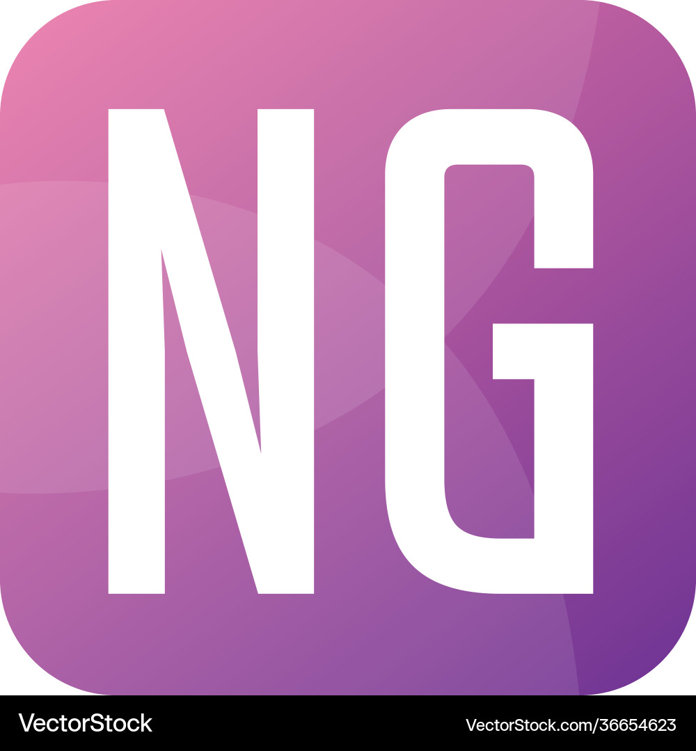 Ng letter logo design with simple style Royalty Free Vector
