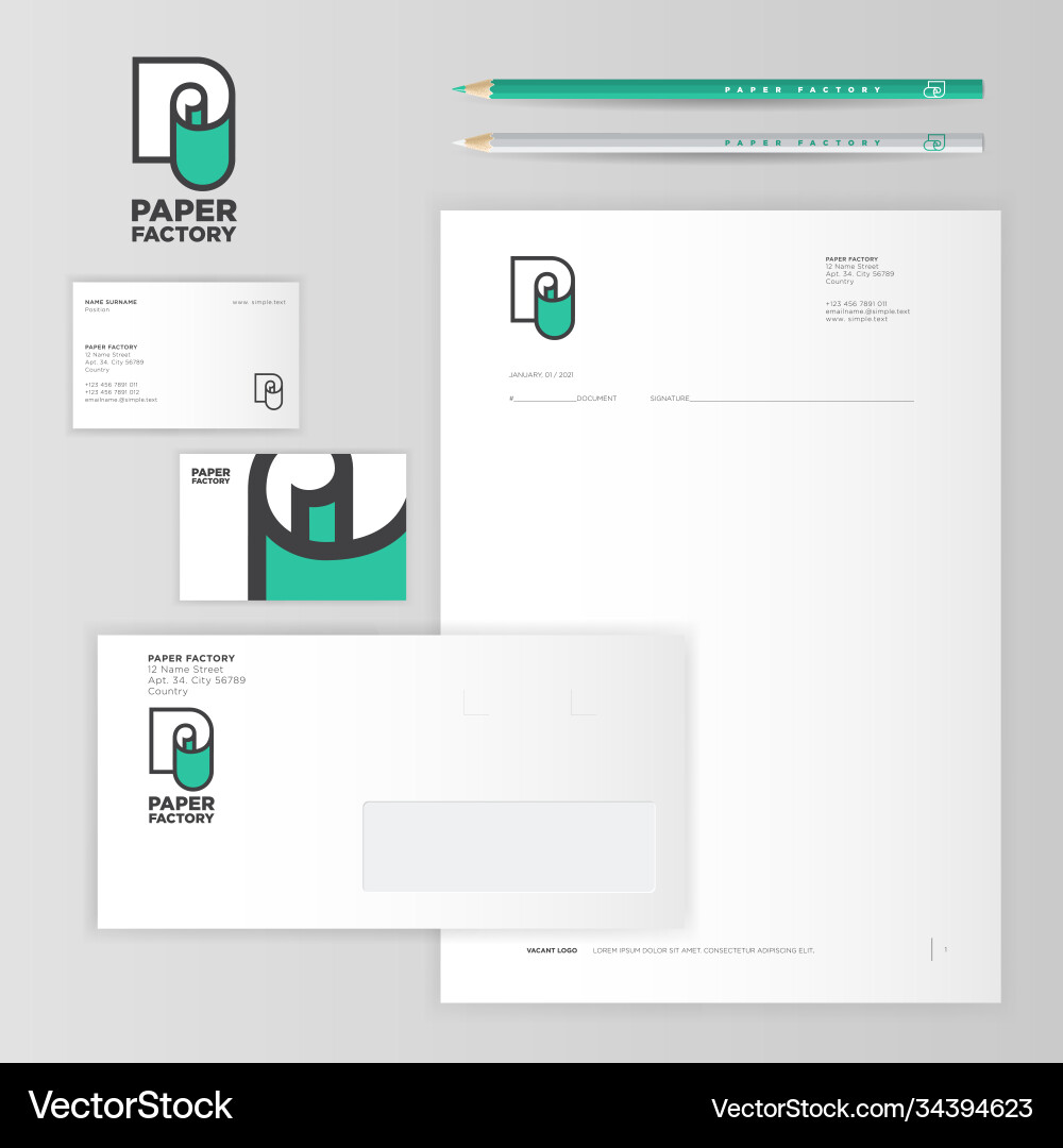 Paper roll logo identity mill branding Royalty Free Vector