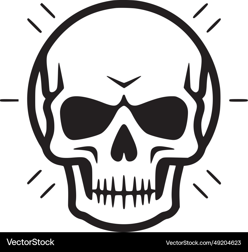 Skull - minimalist and simple silhouette Vector Image